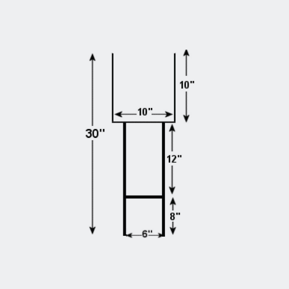 Goal Post Stand, 30" Heavy Duty Yard Signs, 1/4" steel